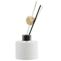 China Capri Blue White Scented Reed Diffuser In Rose And Oud Smell for sale