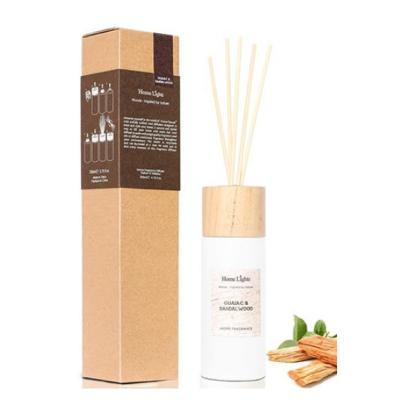 China Aromatherapy Aroma Reed Diffuser Oil 200ml Air Freshener With Wooden Lid for sale