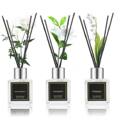 China Mini Scented Aroma Reed Diffuser Rose And Oud fragrance 50ml for sale