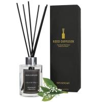 China 120ml Clear Glass Lavender Citrus Aroma Reed Diffuser For Room Fragrance for sale