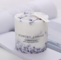 China Lavender Essential Oil Aroma Naturals Scented Pillar Candles Round And Square for sale