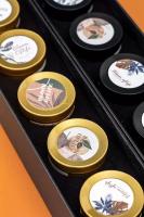 China Aroma Scented Woodwick Tin Can Candle Gold Black For Travel for sale