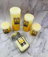 China 3.5oz 4.5oz Handmade Soy Candles Pillar Scented Candles For Stress Relief for sale