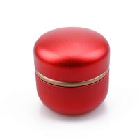 China ODM 6 Oz Tin Container Candle Red Green Round With Coffee Bean for sale