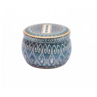 China Unique Small Aluminum Tin Can Candle With Stone Decoration 120g for sale