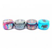 China Unique Small Aluminum Tin Can Candle With Stone Decoration 120g for sale