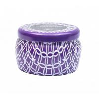 China Unique Small Aluminum Tin Can Candle With Stone Decoration 120g for sale