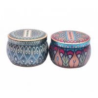 China Unique Small Aluminum Tin Can Candle With Stone Decoration 120g for sale