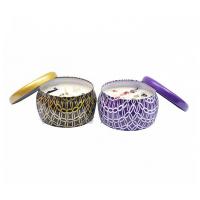 China Unique Small Aluminum Tin Can Candle With Stone Decoration 120g for sale