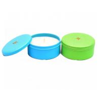 China Scented Soy Wax Aluminum metal Mini Tin Candles For Votive Tealight 3oz for sale