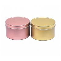 China Gold Sliver Scented Soy Tin Can Candle In Bulk 5.5oz for sale