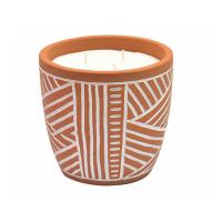 China Large Mosquito Insect Repellent Outdoor Citronella Candle In Clay Pot for sale