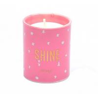 China Blue Pink Soy Wax Large Ceramic Candle In Pottery Pot 16oz for sale