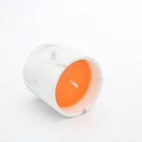 China OEM Scented White Marble Handmade Ceramic Candle For Christmas for sale