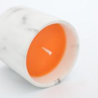 China OEM Scented White Marble Handmade Ceramic Candle For Christmas for sale