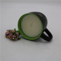 China Scented Matte Black Ceramic Citronella Candle Tea Cup Candle for sale