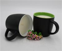 China Scented Matte Black Ceramic Citronella Candle Tea Cup Candle for sale