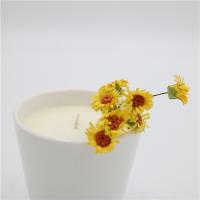 China 6oz Simple White Nature Ceramic Soy Candle Aromatherapy Jar Candle for sale