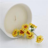China Aroma Home Tea Cup Ceramic Soy Candle Scented Matte White 7oz for sale