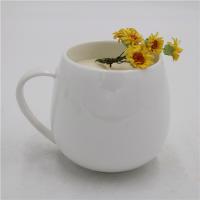 China Soy Wax Ceramic Tea Cup Candle Scented Matte White Round 6oz for sale