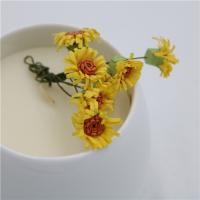 China Soy Wax Ceramic Tea Cup Candle Scented Matte White Round 6oz for sale