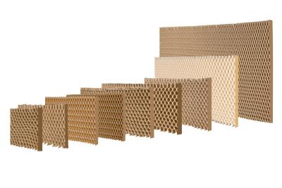 China Normal Paper Honeycomb Core for Door Filling 10-90mm Thickness 120-185gsm for sale