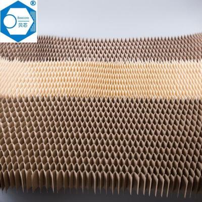China 1600mm Paper Honeycomb Door Core Strip Shape Unfolded 10mm Cell Size for Door Filling for sale