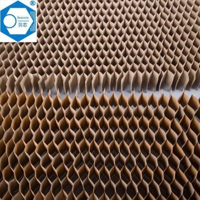 China Paper Honeycomb Core 10mm Cell Size 120g Kraft Paper for Indoor Door Filling for sale