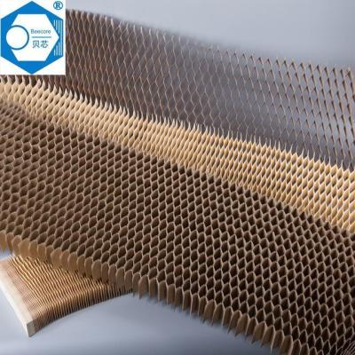 China Paper Honeycomb Core 1000x2200mm Brown for Indoor Door Filling 10mm Cell Size for sale