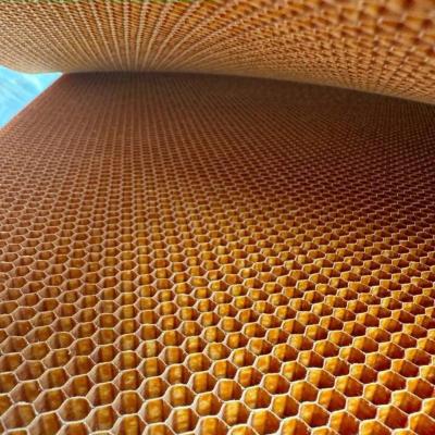 China Aerospace Grade Aramid Honeycomb Core 144kg/m3 Density 3.2mm Cell Size for Aviation for sale