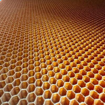 China Aramid Paper Honeycomb Core 48kg/m3 for Aviation Fire Resistance 1220x2440mm for sale