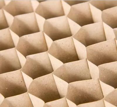 China Brown Kraft Paper Honeycomb Core 20mm Cell Size for Furniture and Door Filling - 120g to 185g Paper Weight Options for sale