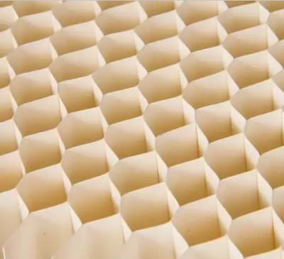 China White Paper Honeycomb Core for Furniture and Door Filling - 10-25mm Cell Size, 120-185g Paper Weight, Flame Resistant for sale