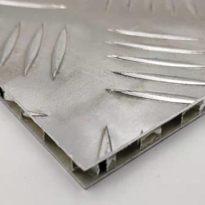 China Anti-Skid Aluminum Honeycomb Floor Panels 1300x2000mm - 5-50mm Thickness with Al3003 Core for sale