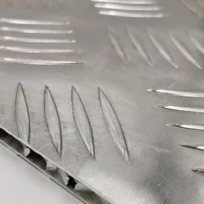 China Five-Rib Anti-Skid Aluminum Honeycomb Panel 1000x500mm for Subway Flooring with 5-50mm Thickness for sale