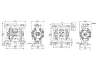 China DN80 Sulfuric Air Operated Transfer Pump , Pneumatic Double Diaphragm Pump for sale