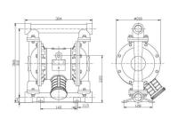 China Stainless steel Pneumatic Diaphragm Pump DN100 For Large Flow Transfer for sale