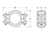 China Medium Pressure 600 Psi Grooved Pipe Fitting EPDM Stainless Steel for sale