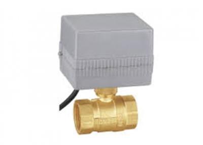 China Electric Fan Coil Valve , NPT Connector PN16 Motorized Control Valve Brass for sale