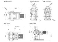 China Plastic Electric Diaphragm Sludge Pump 245 LPM Dual Diaphragm Pump PTFE for sale