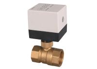 China 3 Port Diverter Electric Heating Ball Valve With Step Motor Actuator DN15 for sale