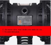 China Sulfuric Acid Sewage Pneumatic Metering Pump With 6.4mm Particle for sale