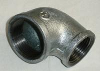 China Grooved Pipe Reducer Elbow Female Thread End DN15 1.6MPa Malleable Iron Fitting for sale
