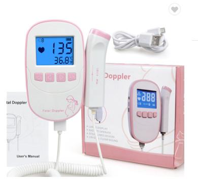 China Fetal Doppler Baby Heartbeat fetal Detector Portable Ultrasound Heart Rate fetal Monitor for sale