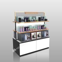 China Wooden Skincare Beauty Shop Furniture Showroom Display Racks Counter Island Cabinet for sale
