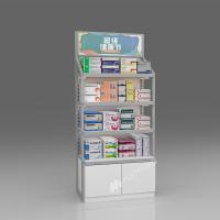 China JYaS-YZ-05B High-End Boutique Pharmacy Design Cabinet for Pharmacy Entrance with White Glossy Boards for sale