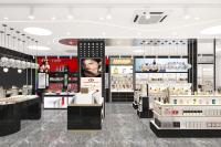 China Laminated Board Merchandising Skincare Beauty Shop Furniture Displays Interior Design Custom for sale