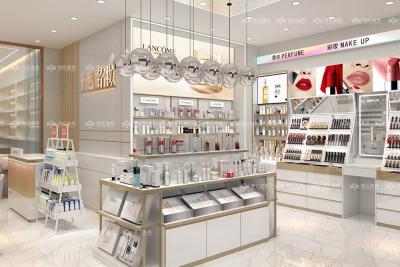 China Skincare Shop Retail Display Furniture End Cap Cabinet Interior Design OEM for sale
