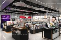 China Kurinam Series Cosmetic Store Display Shelf Customizable 86 Sqm for Skincare Store Design for sale