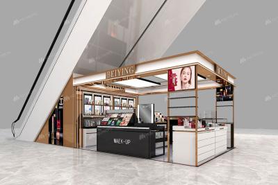 China Gold Rush Series Cosmetic Beauty Kiosk Retail Furniture Kiosk Store Showcase for sale